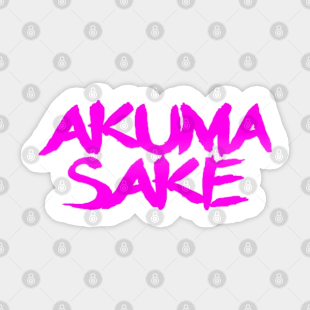Akuma Sake Logo Pink Design Logo For Akuma Sake Webcomic Sticker Teepublic